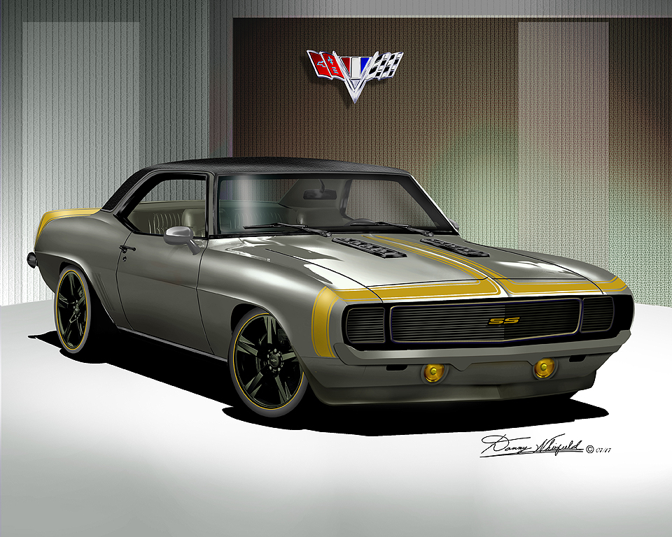 1969 Chevrolet Camaro art prints by Danny Whitfield